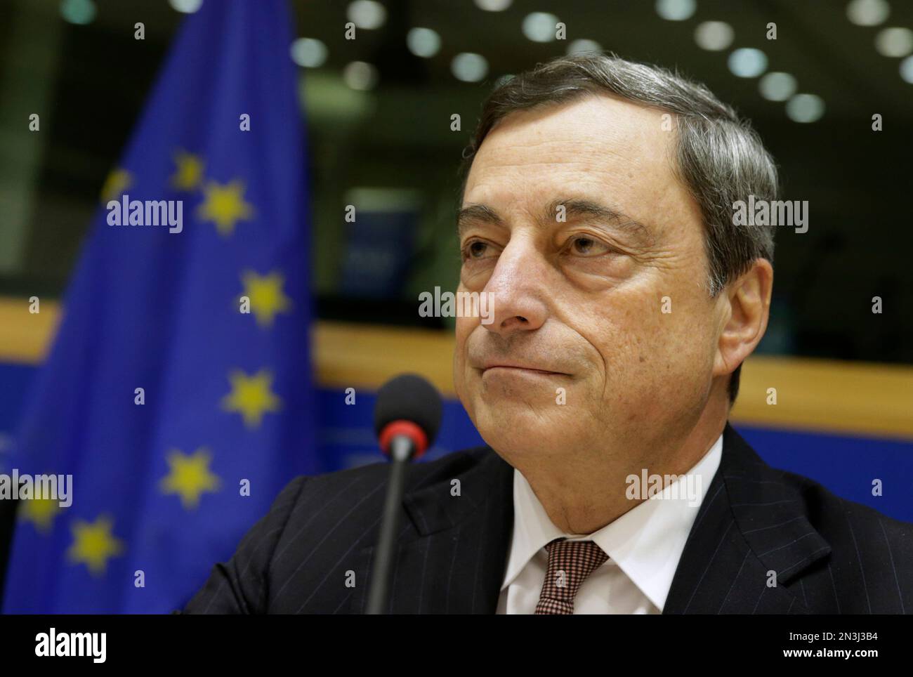 President of the European Central Bank Mario Draghi addresses the ... President of the European Central Bank Mario Draghi addresses the ...