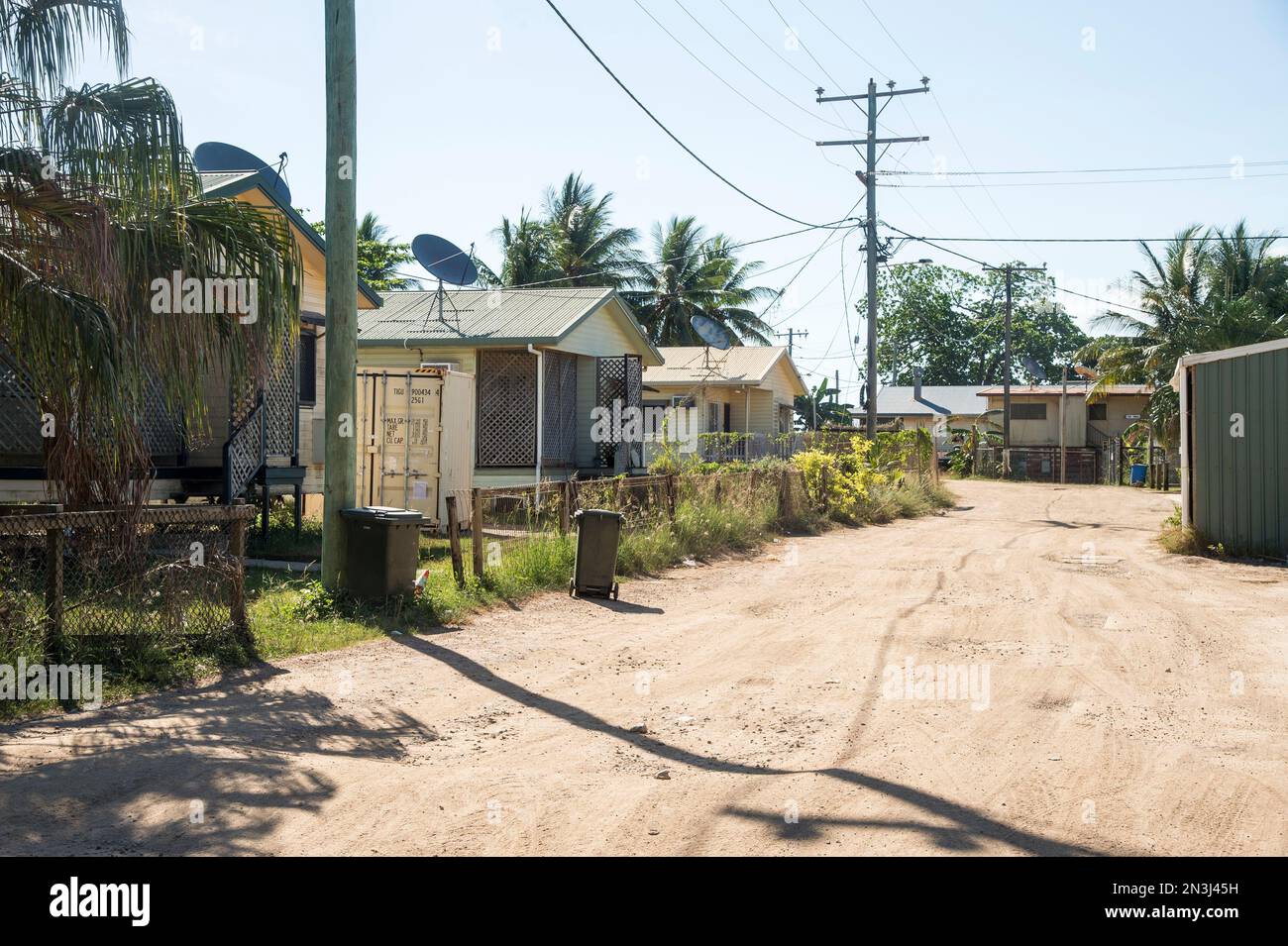 Example of housing on Saibai Island in the Torres Strait, Wednesday ...