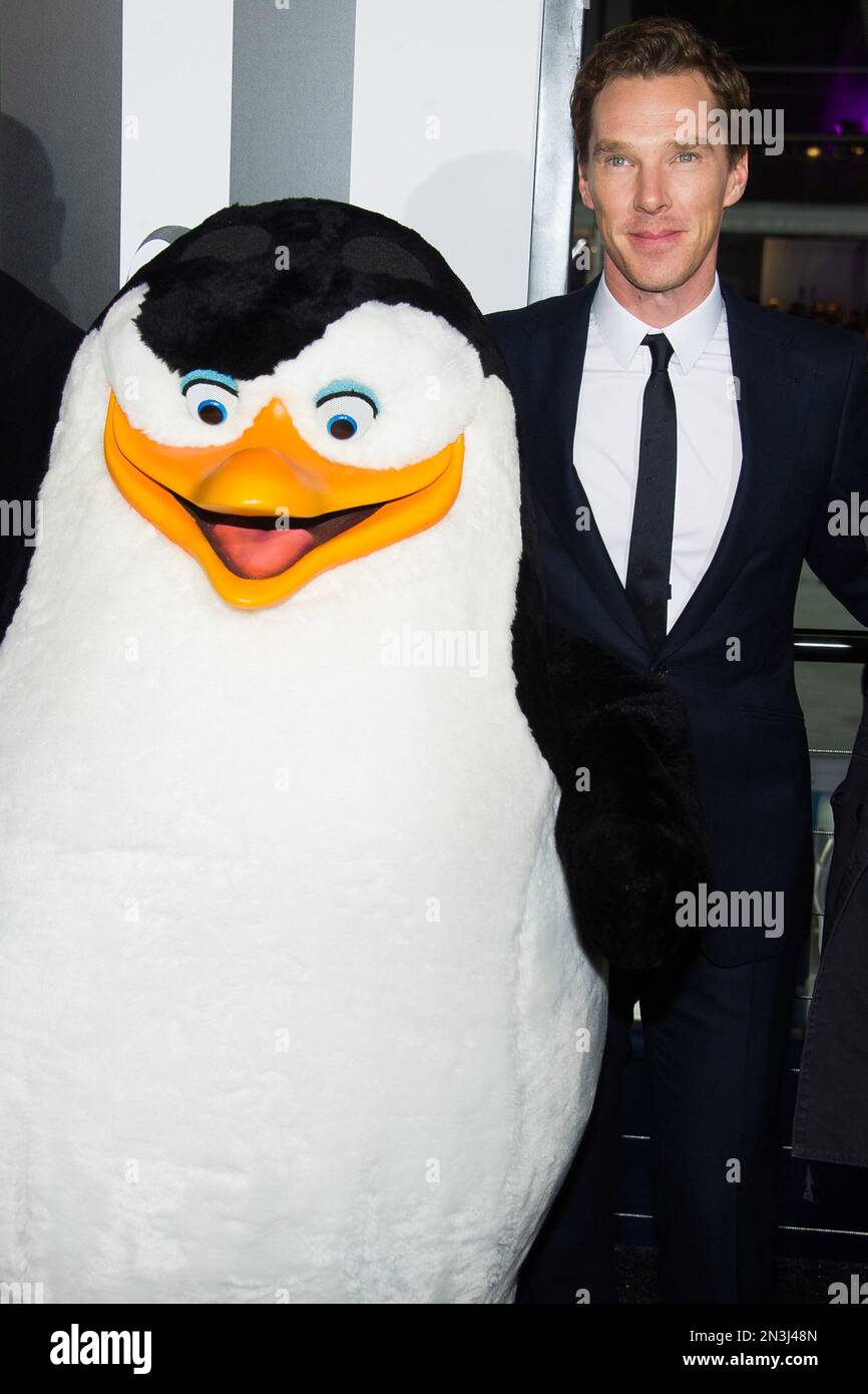 Benedict Cumberbatch attends the premiere of "Penguins of Madagascar ...