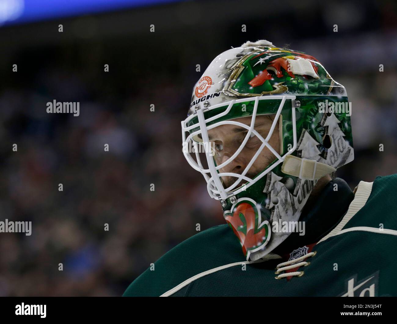Minnesota Wild goalie Niklas Backstrom, of Finland, skates away from ...