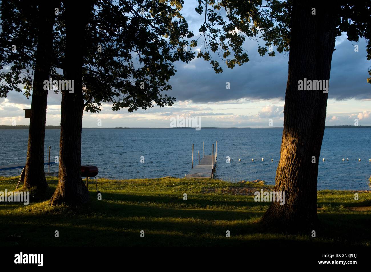 Dusk at Leech Lake in Minnesota, USA; Walker, Minnesota, United States ...