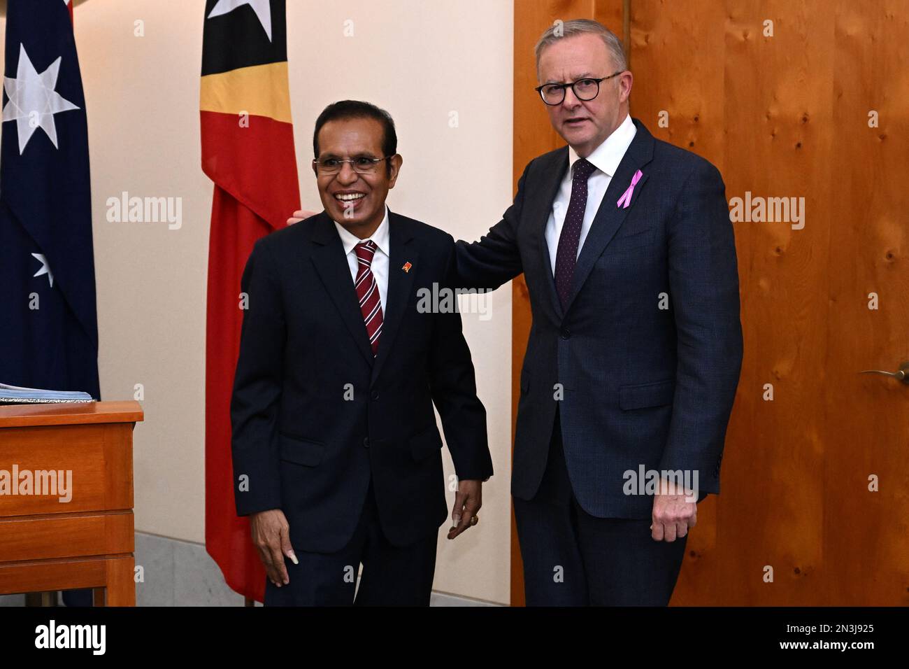 East Timor's Prime Minister Taur Matan Ruak and Prime Minister Anthony ...