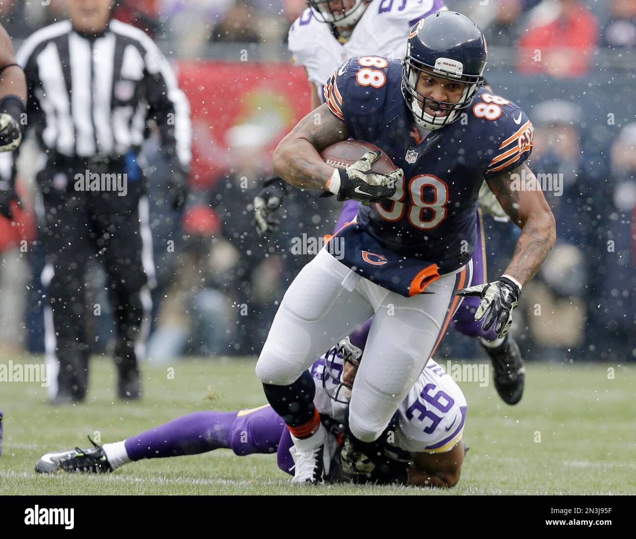 Minnesota Vikings safety Robert Blanton (36) tackles Chicago Bears ...