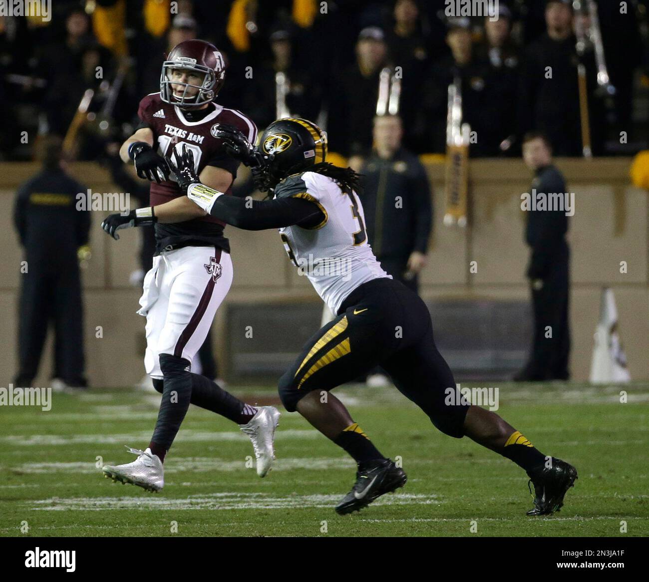 Missouri defensive lineman Markus Golden (33) pressures Texas A&M ...