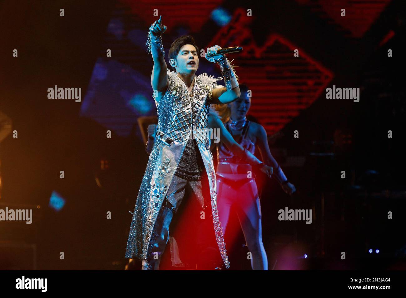 Taiwanese singer Jay Chou performs at a concert in Kuala Lumpur ...
