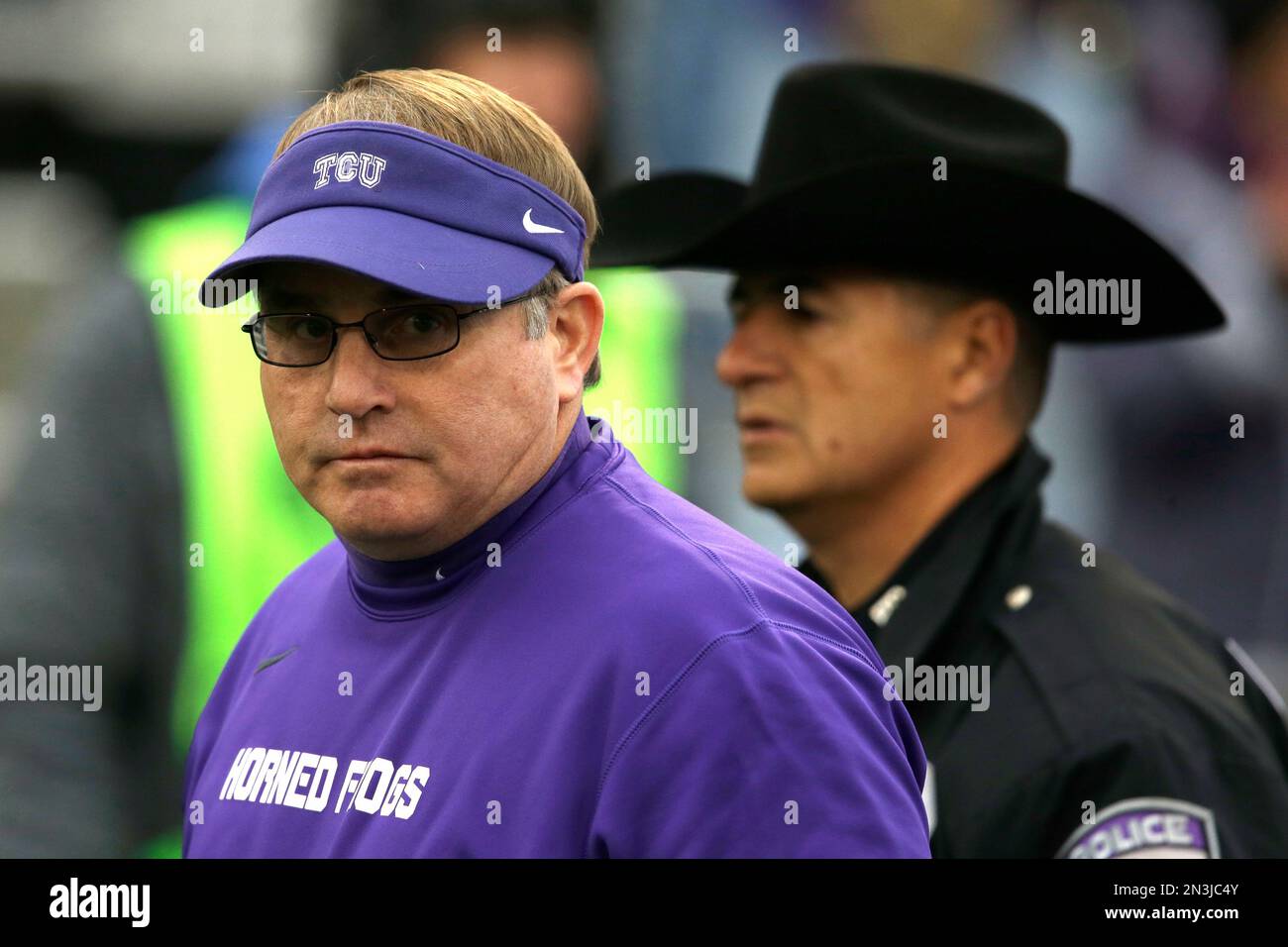 TCU head coach Gary Patterson before an NCAA college football game ...