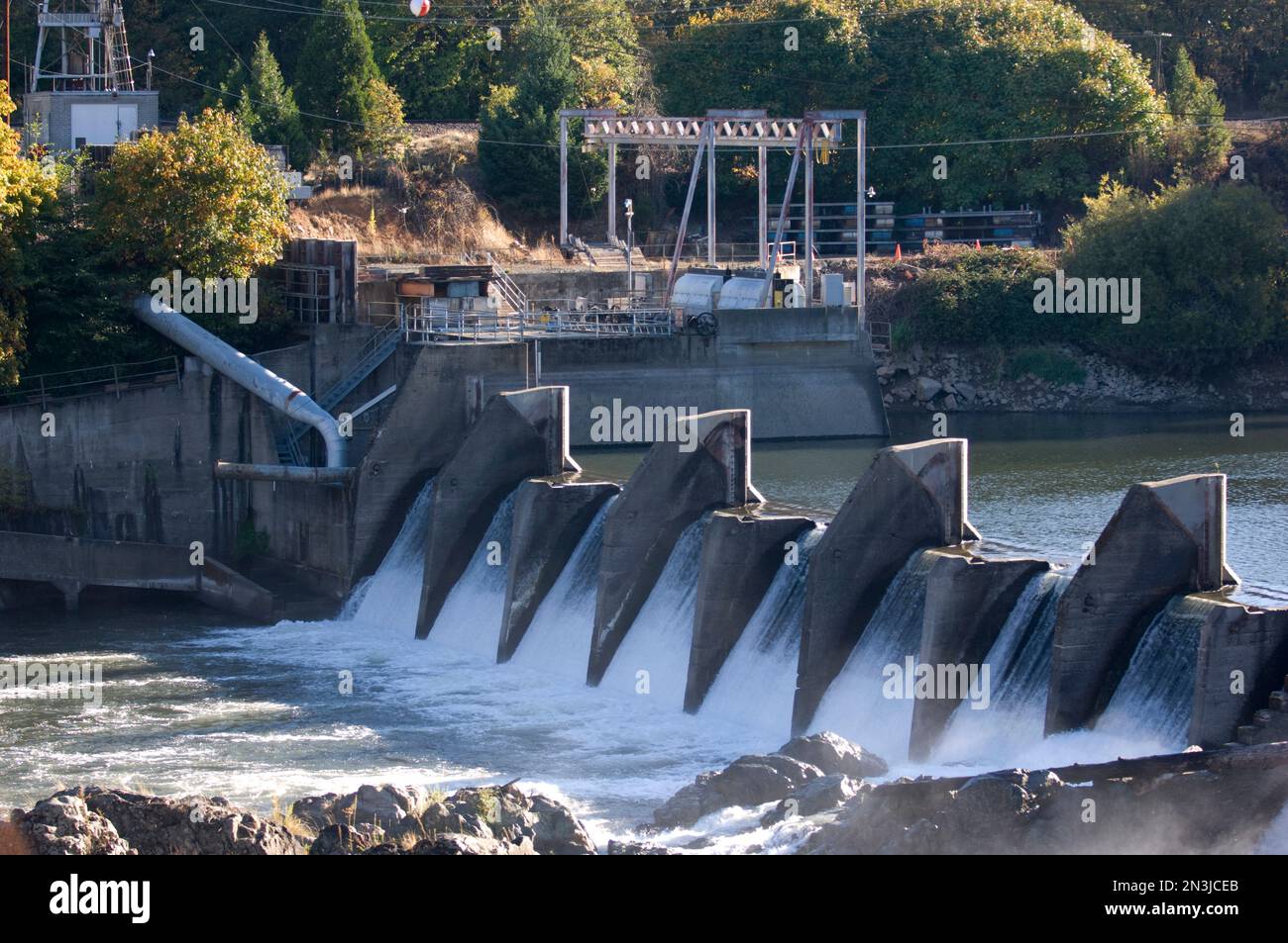 Savage Rapids Dam, removed from the Rogue River in 2009. This dam was ...