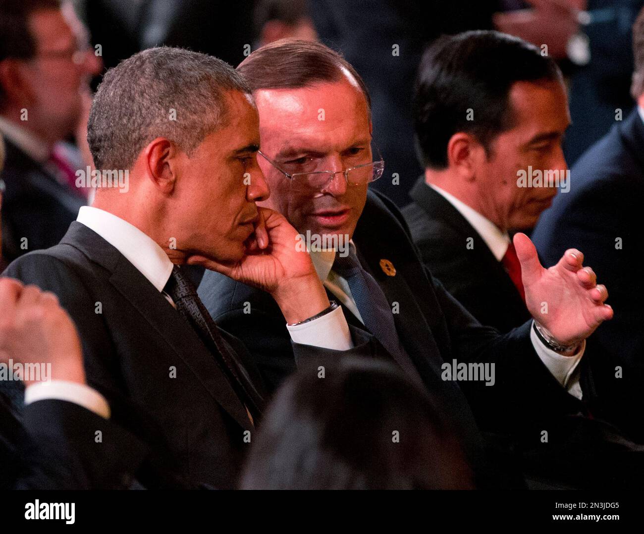 U.S. President Barack Obama and Prime Minister of Australia Tony Abbott ...