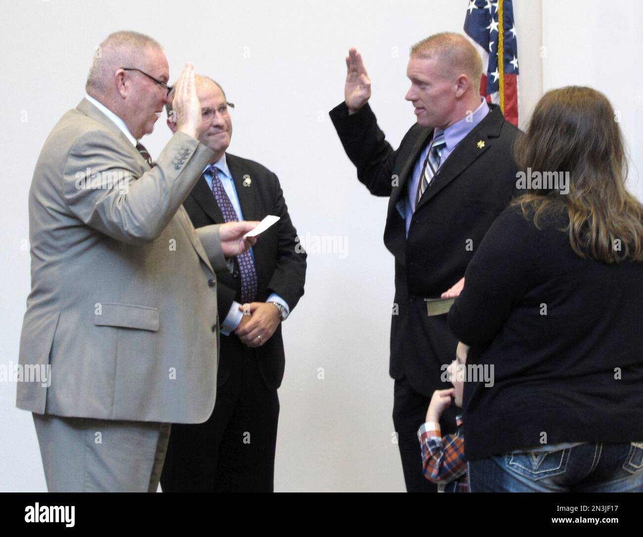 This Thursday, NOV. 6, 2014 photo shows Ohio Fire Marshal Larry Flowers ...