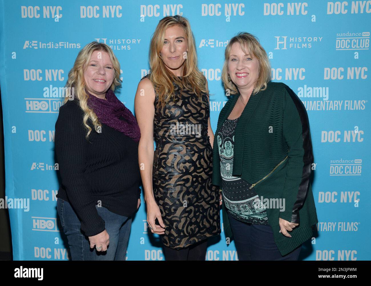 Director Amy Berg poses with Paula Dorn, left, and Anne Henry from the ...