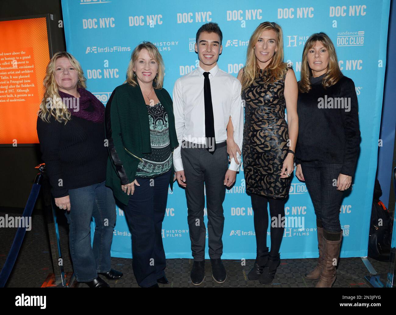 Director Amy Berg, second from right, poses with, from left, Paula Dorn ...