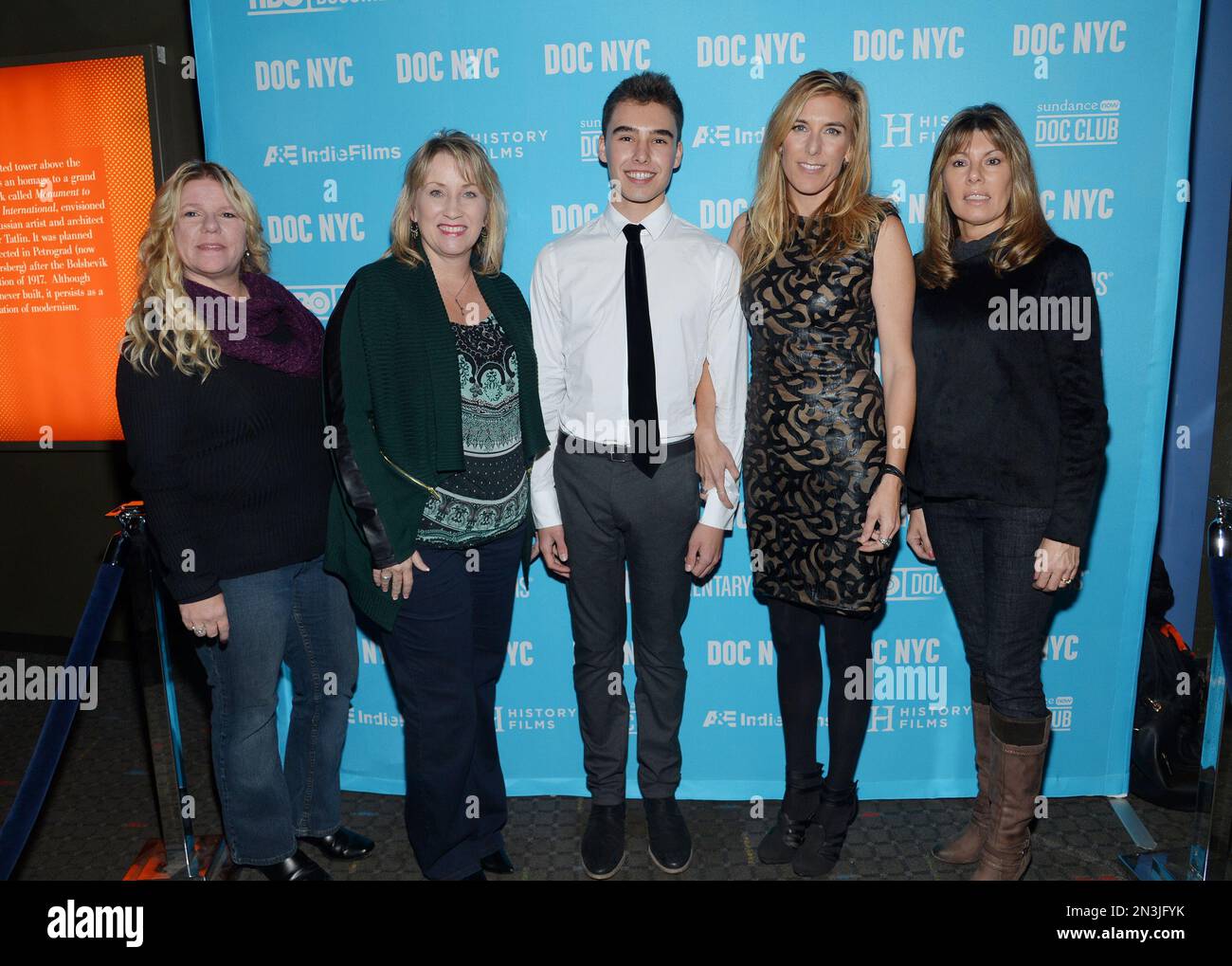 Director Amy Berg, second from right, poses with subjects from the film ...