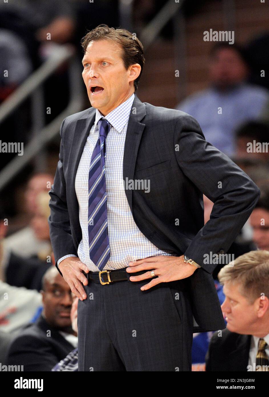 Utah Jazz coach Quin Snyder reacts during the third quarter of an NBA ...