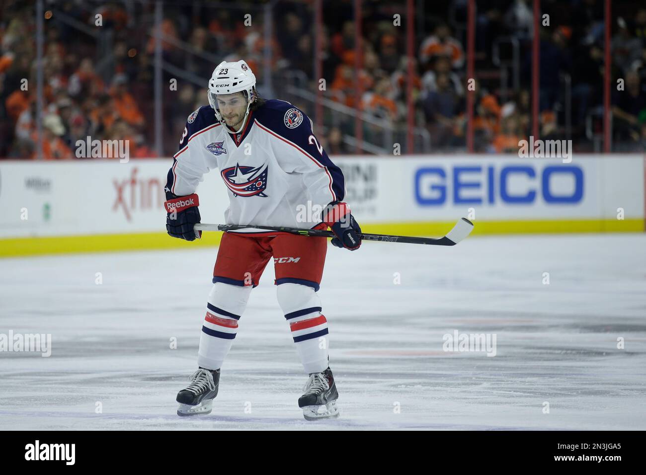 Columbus Blue Jackets' Brian Gibbons in action during an NHL hockey ...
