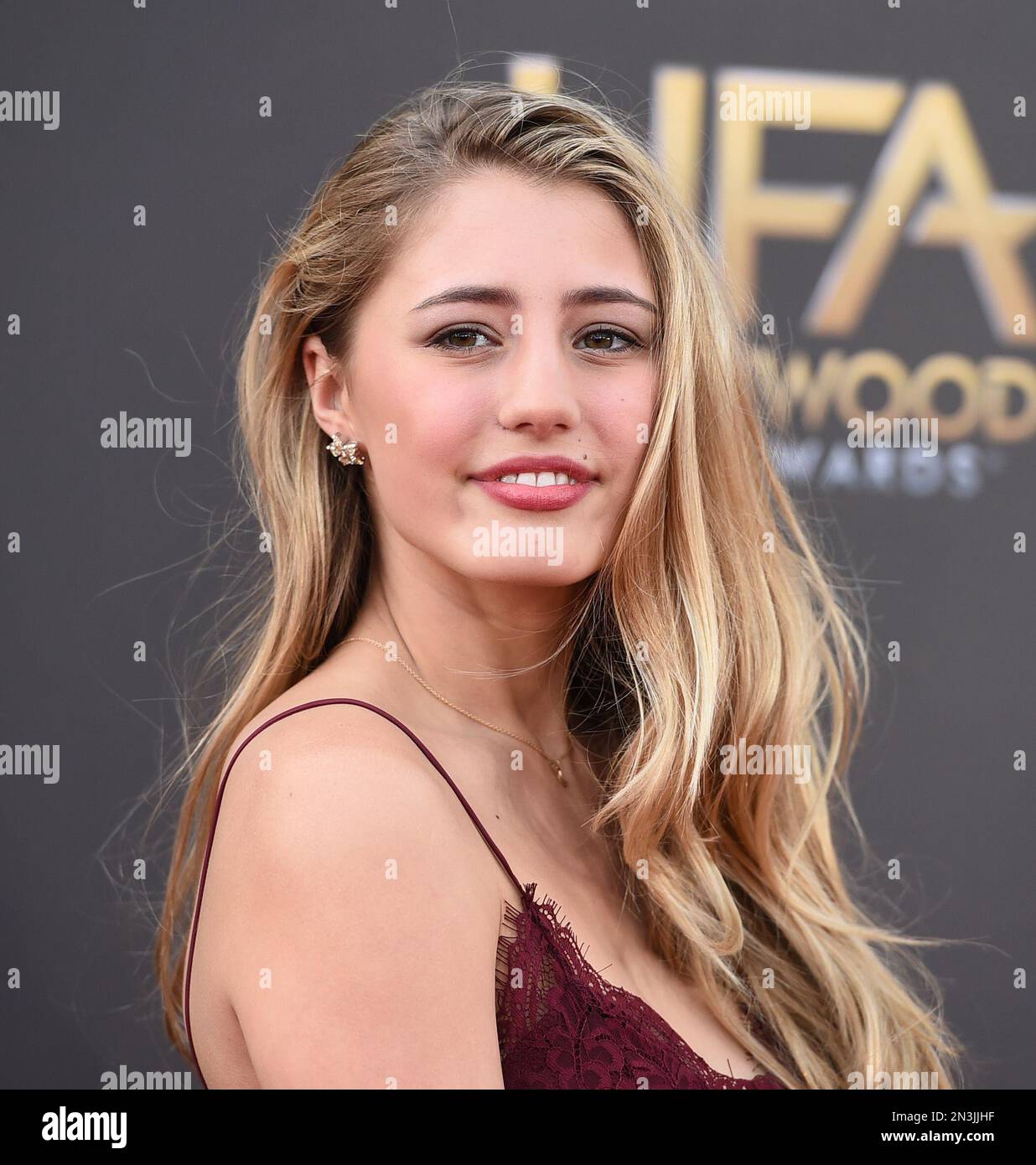 Lia Marie Johnson arrives at the Hollywood Film Awards at the Palladium ...