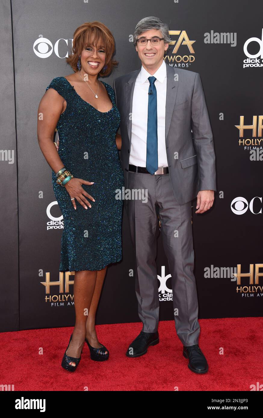 Gayle King, left, and Mo Rocca arrive at the Hollywood Film Awards at ...