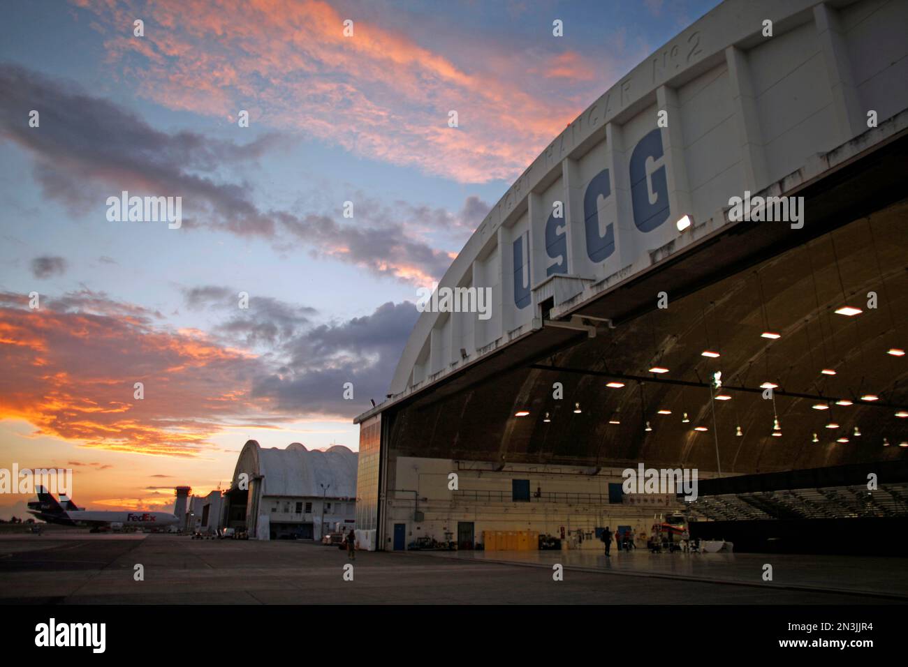 The hangar of the USCG Airstation Borinquen where the NCAA college ...