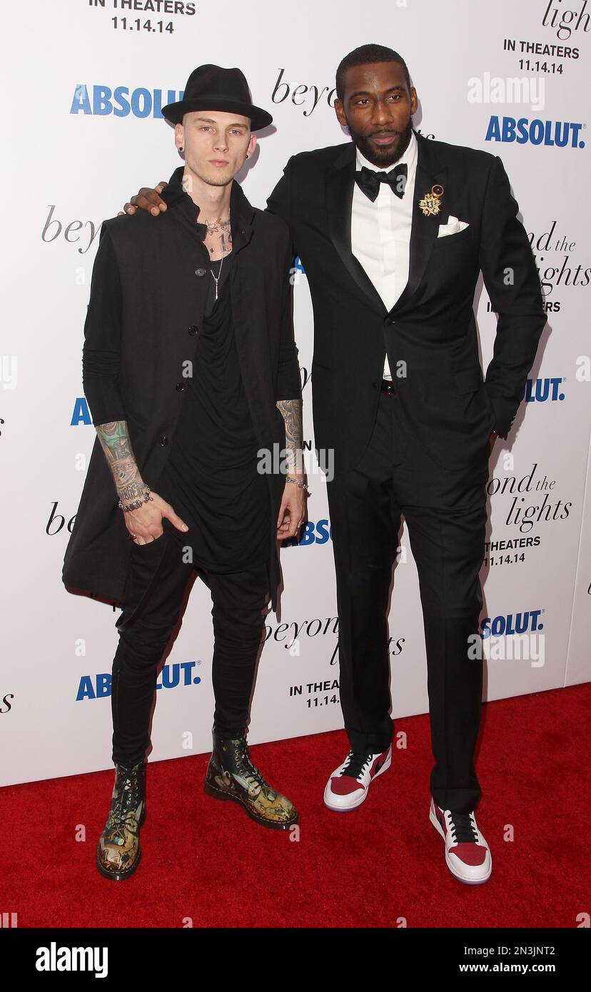 Rapper Colson "MGK" Baker and N.Y. Knicks player and producer Amar'e ...