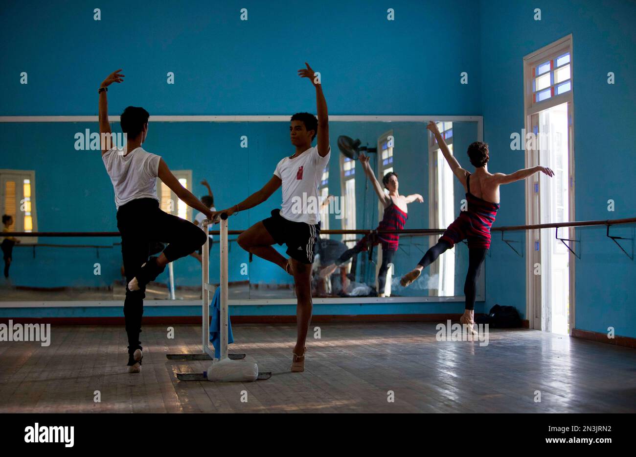 In this Oct. 30, 2014 photo, dancers practice at the National Cuban ...