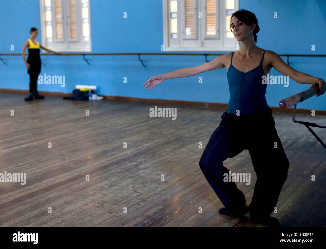 In this Oct. 30, 2014 photo, dancers practice at the National Cuban ...