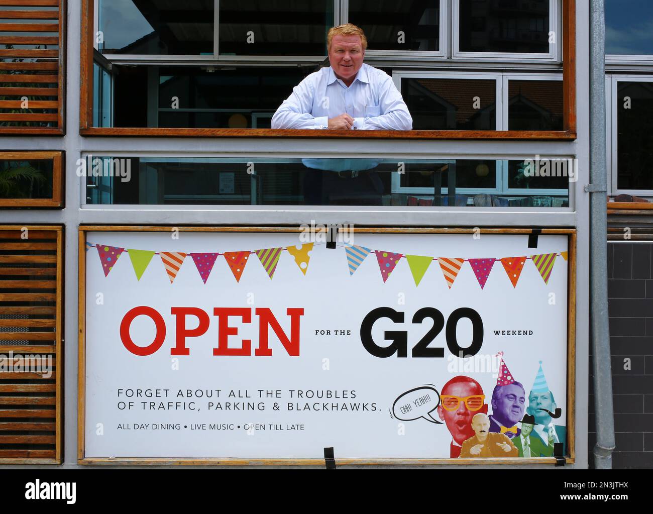 Brisbane pub owner Richard Deery is pictured outside his venue ahead of ...
