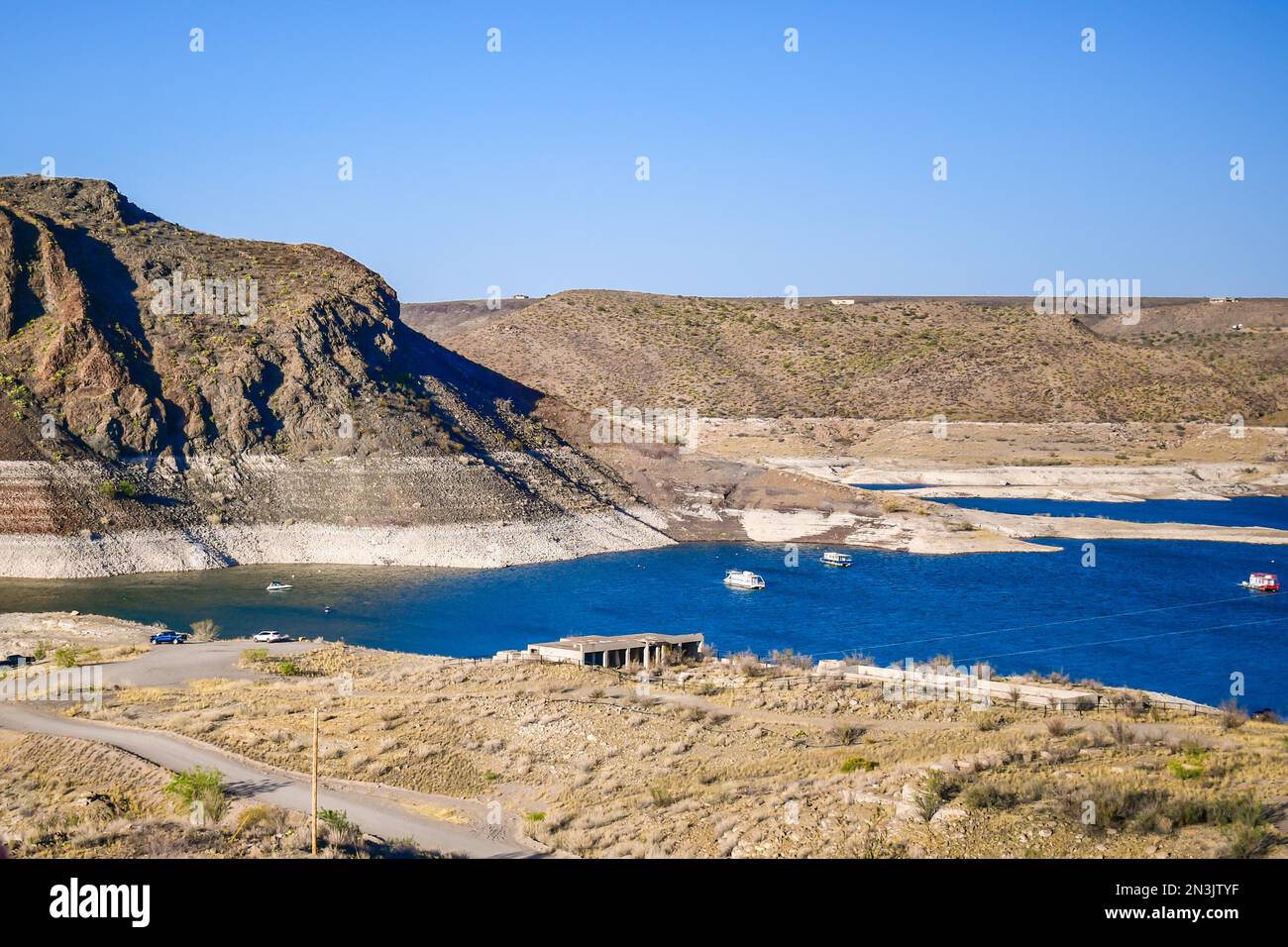An overlooking view in Elephant Butte, New Mexico Stock Photo - Alamy