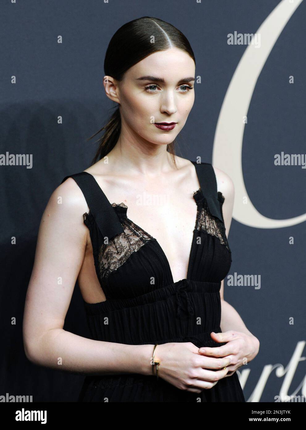 Actress Rooney Mara attends the Panthere de Cartier Collection dinner ...