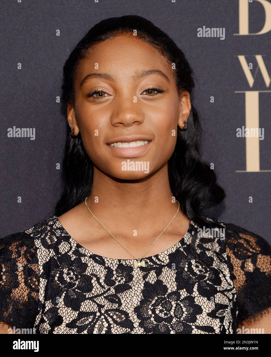 Athlete Mo'ne Davis attends the Panthere de Cartier Collection dinner ...