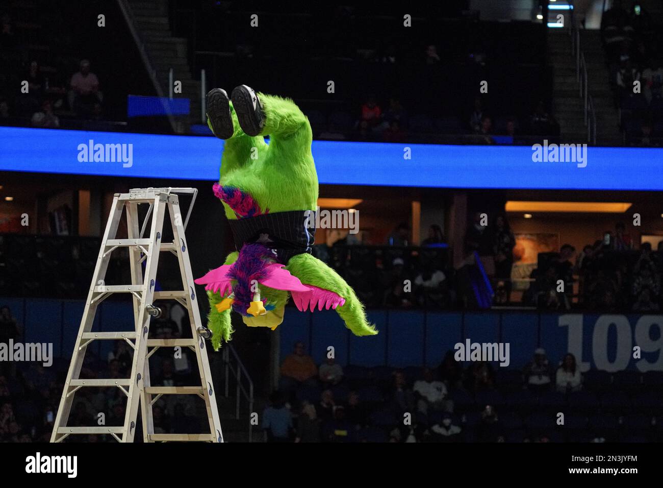 Orlando, Florida, USA, February 7, 2023, Orlando Magic maskot Stuff the ...