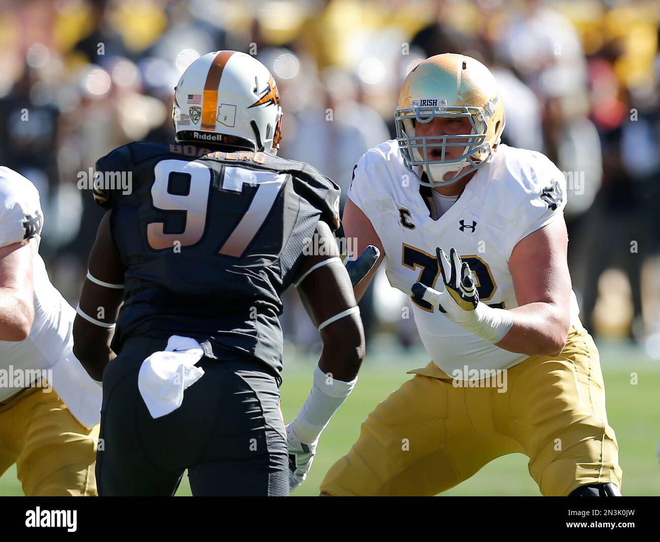 Notre Dame center Nick Martin (72) in the first half during an NCAA ...