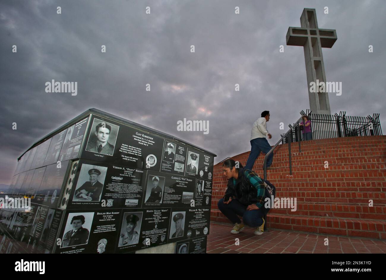 United States Marine Corporal Jennifer Portillo reads some of the ...