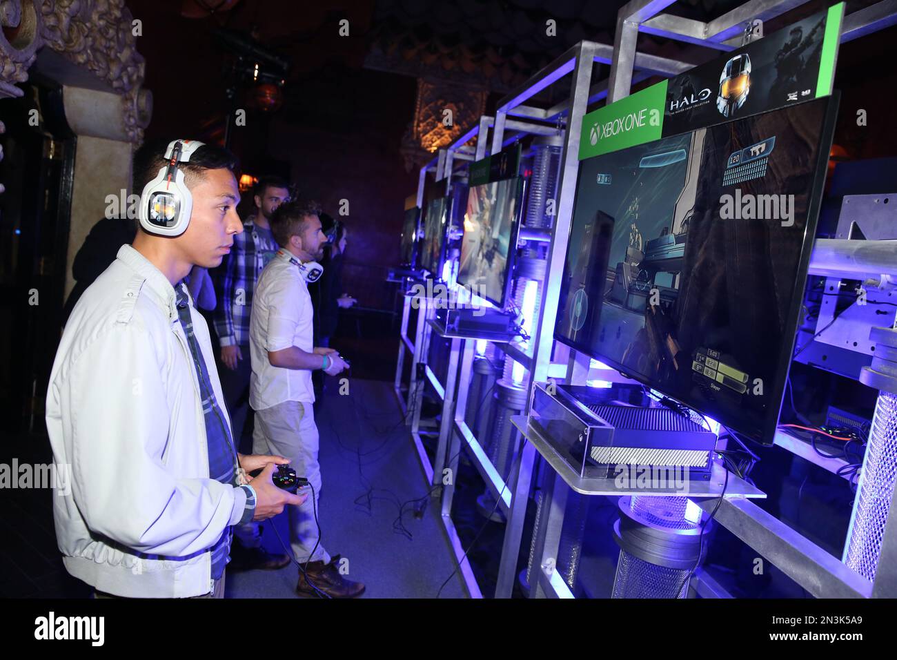 Xbox fans play games from the popular “Halo” franchise at HaloFest at ...