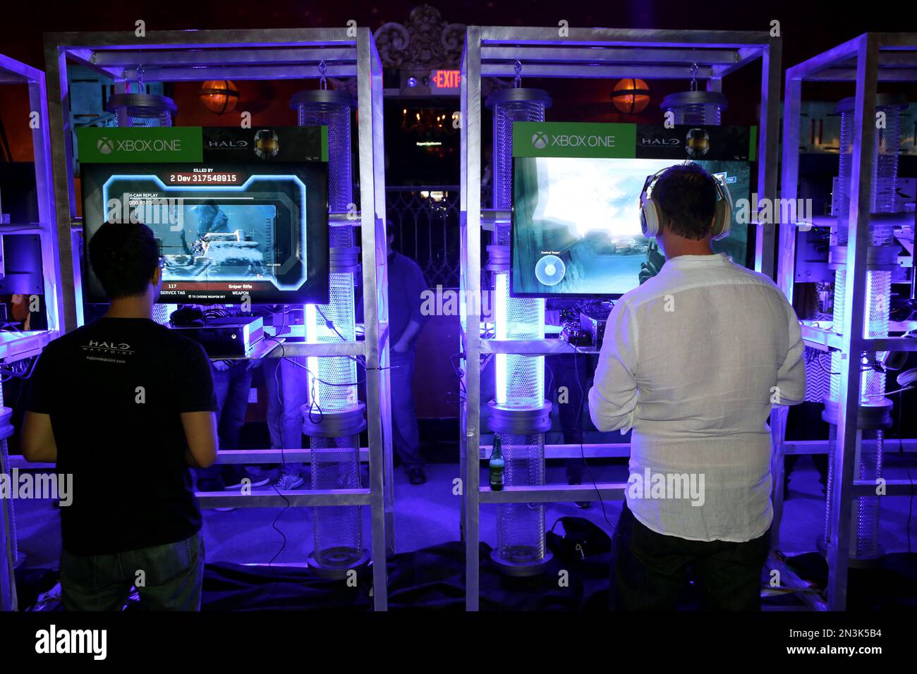 Xbox fans play games from the popular “Halo” franchise at HaloFest at ...