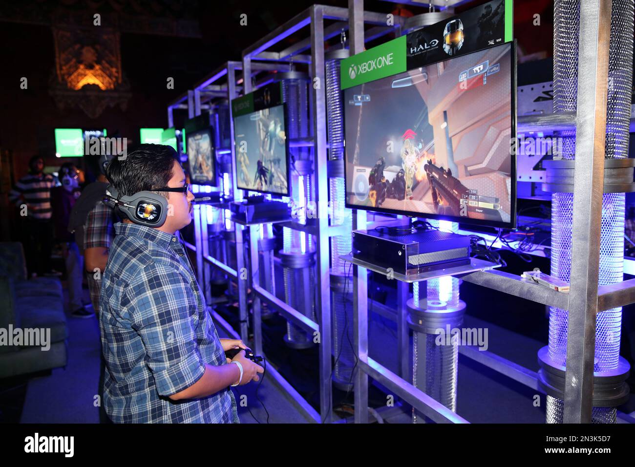 Xbox fans play games from the popular “Halo” franchise at HaloFest at ...
