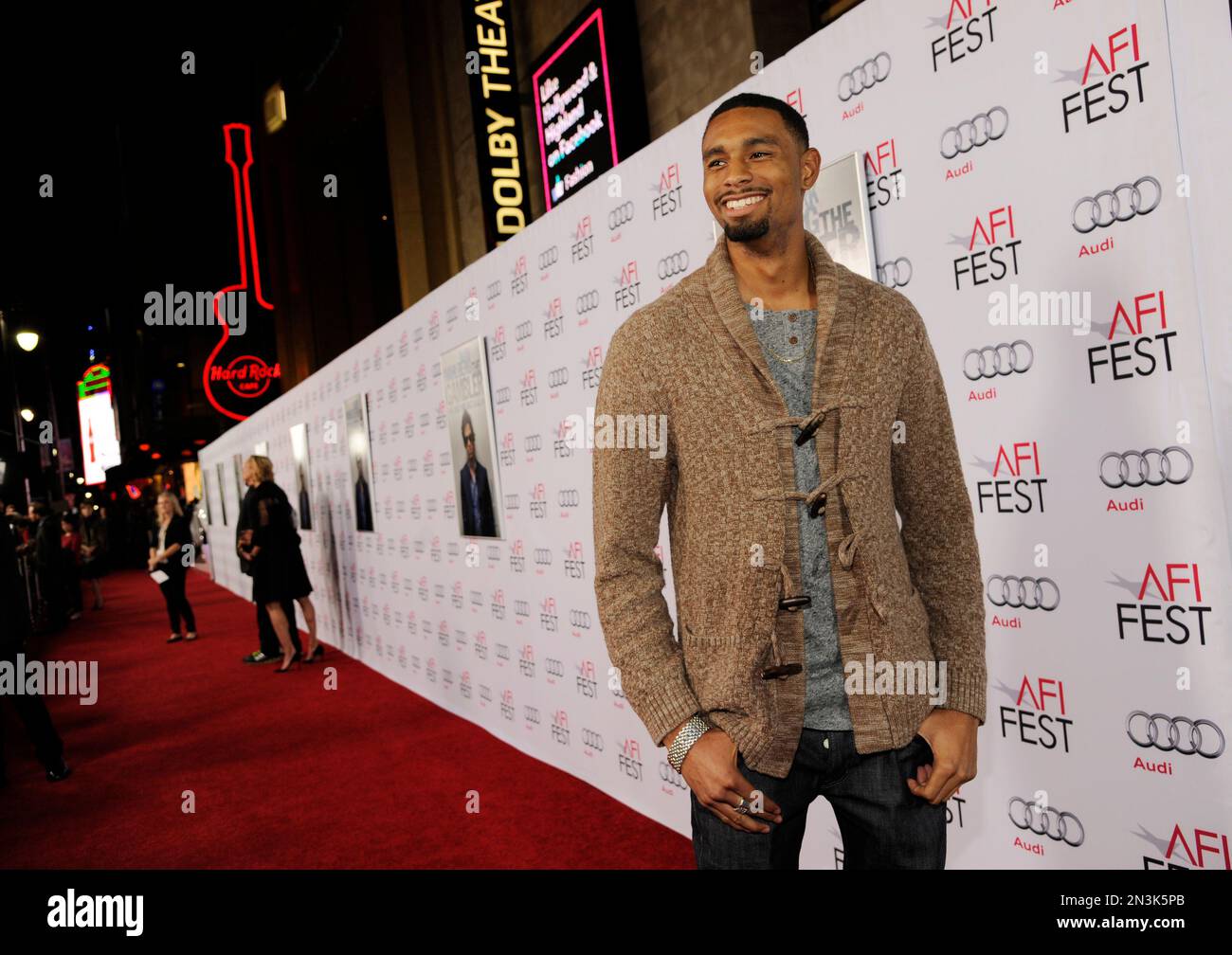 Anthony Kelley, a cast member in "The Gambler," poses at the premiere ...