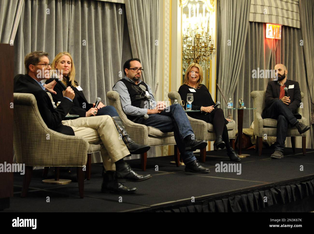 Renowned voice actor Bob Bergen, left, and the Television Academy host ...