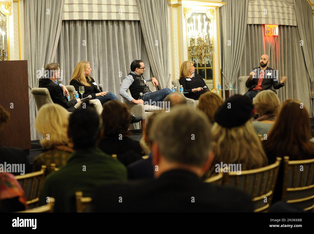 Renowned voice actor Bob Bergen, left, and the Television Academy host ...