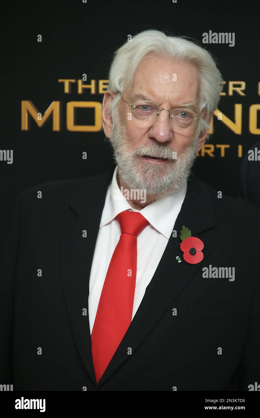 Donald Sutherland poses for photographers upon arrival to the world ...
