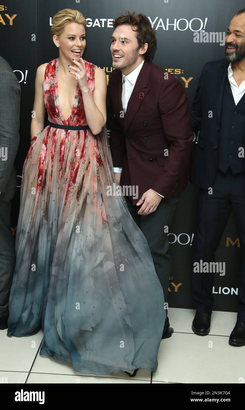 Elizabeth Banks, Sam Claflin and Jeffrey Wright poses for photographers ...