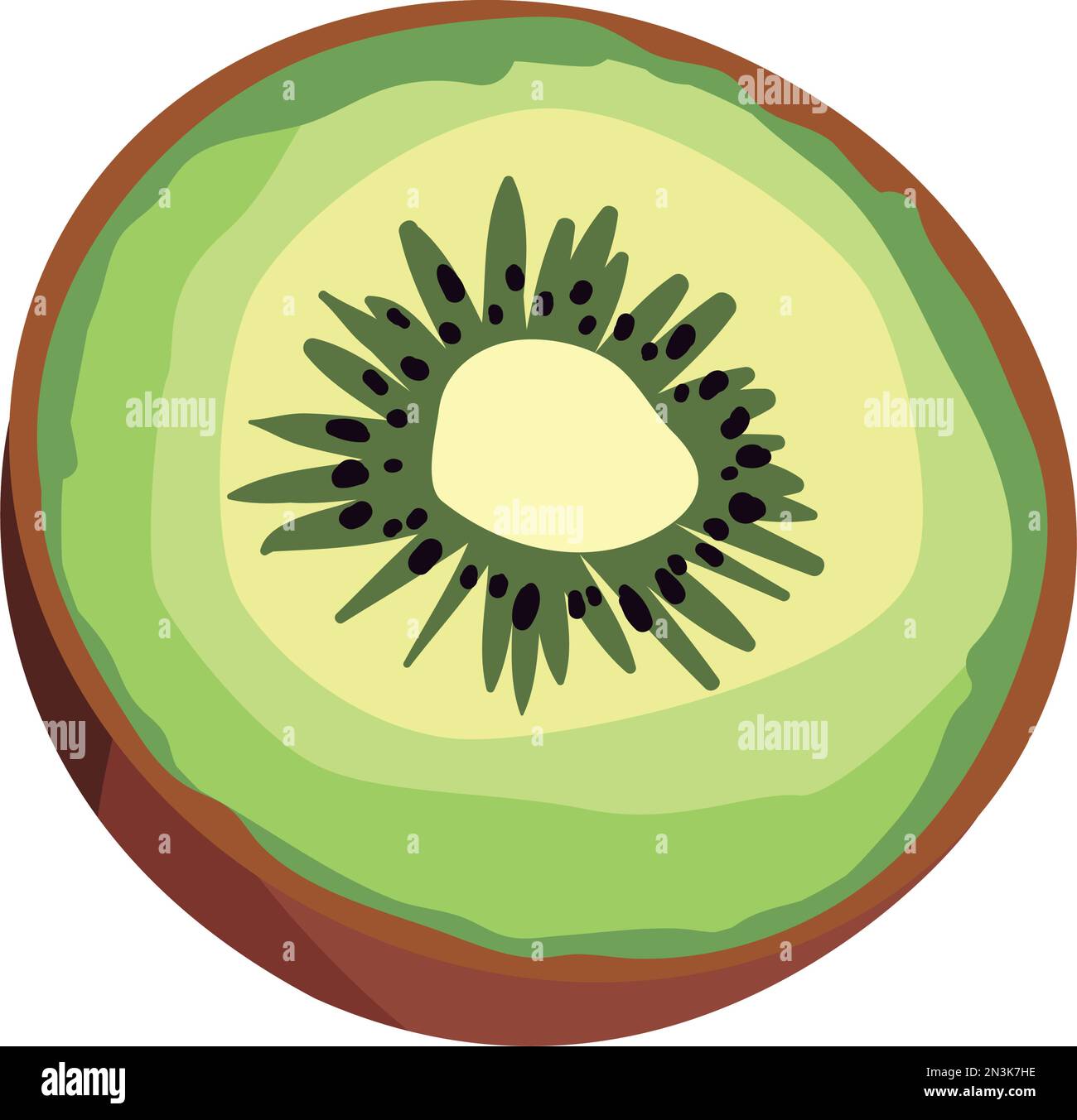 flat kiwi slice Stock Vector Image & Art - Alamy