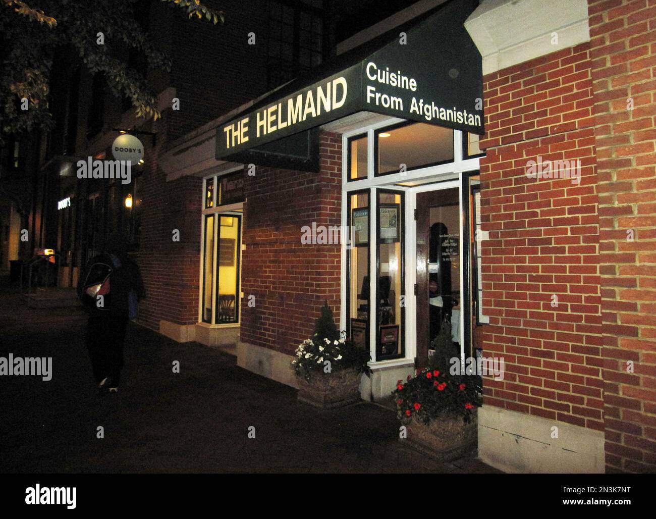 This Oct. 22, 2014 photo shows a nighttime exterior of The Helmand, a ...