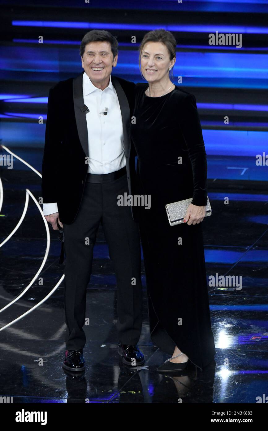 Sanremo, 73rd Italian Song Festival, First Episode. In the photo Gianni ...