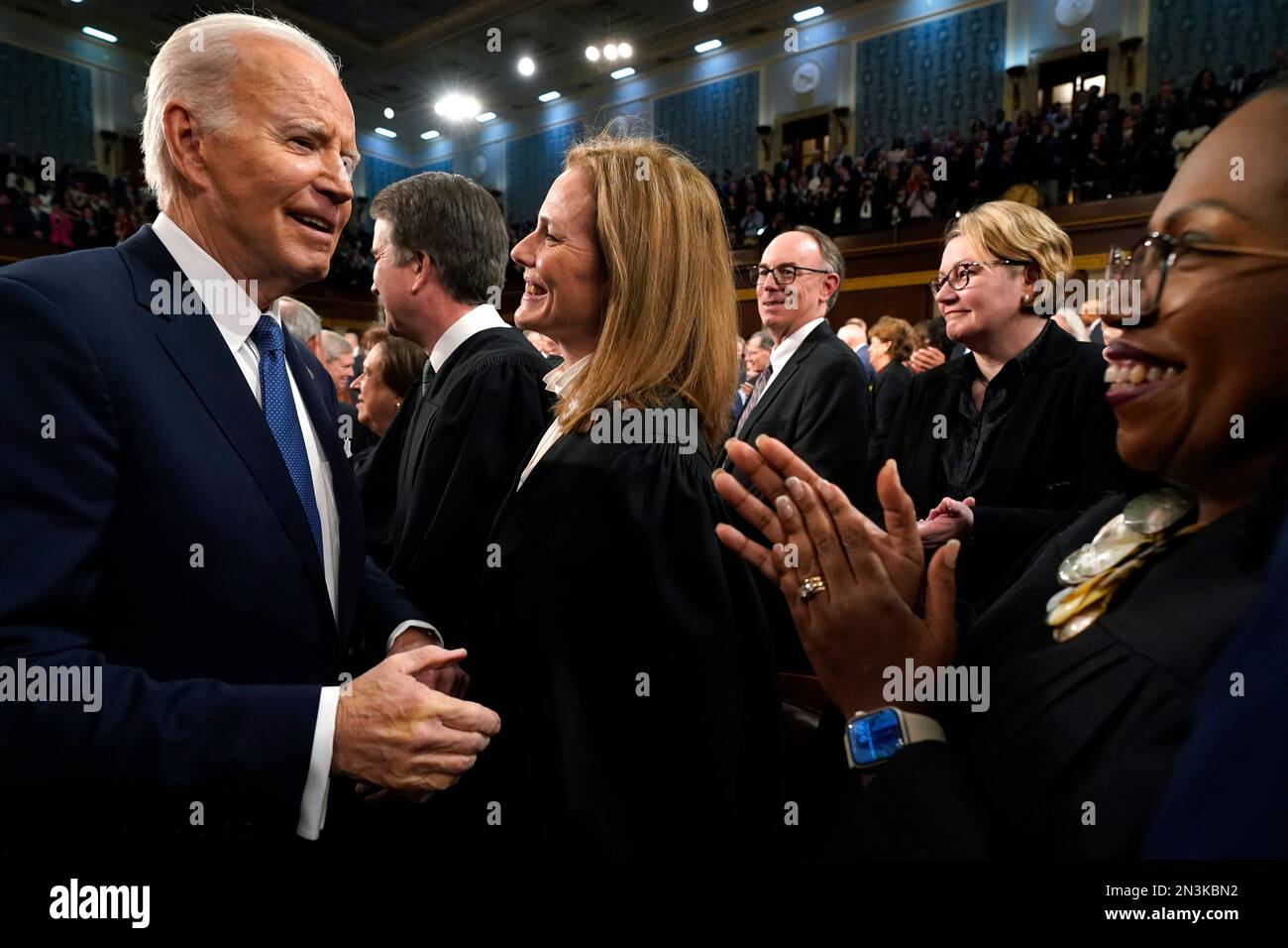 Washington, USA. 07th Feb, 2023. President Joe Biden greets Supreme ...
