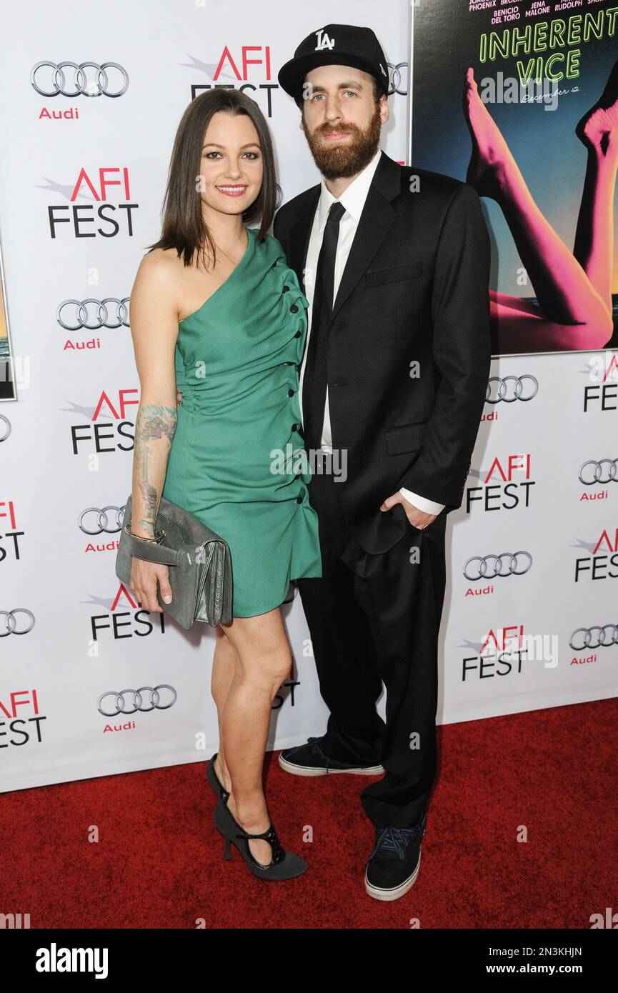 Michelle Sinclair, left, and Daniel Lockman arrive at 2014 AFI Fest ...