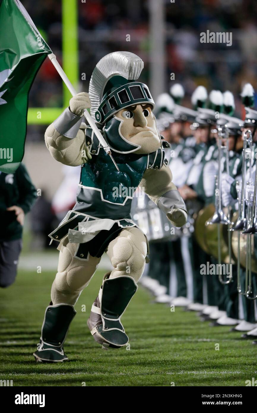 Sparty, the Michigan State mascot is seen during the first half of an ...