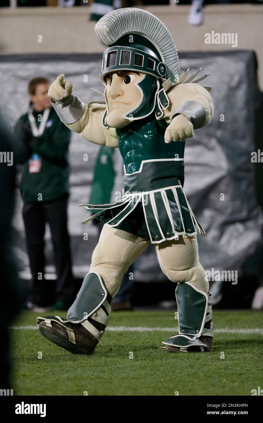 Sparty, the Michigan State mascot is seen during the first half of an ...