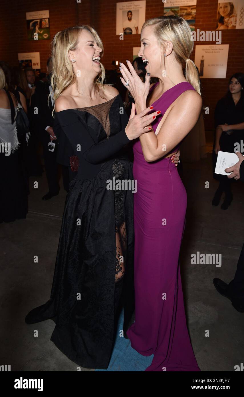 Kelly Sawyer Patricof, co-founder of Baby2Baby, left, and Kate Hudson ...