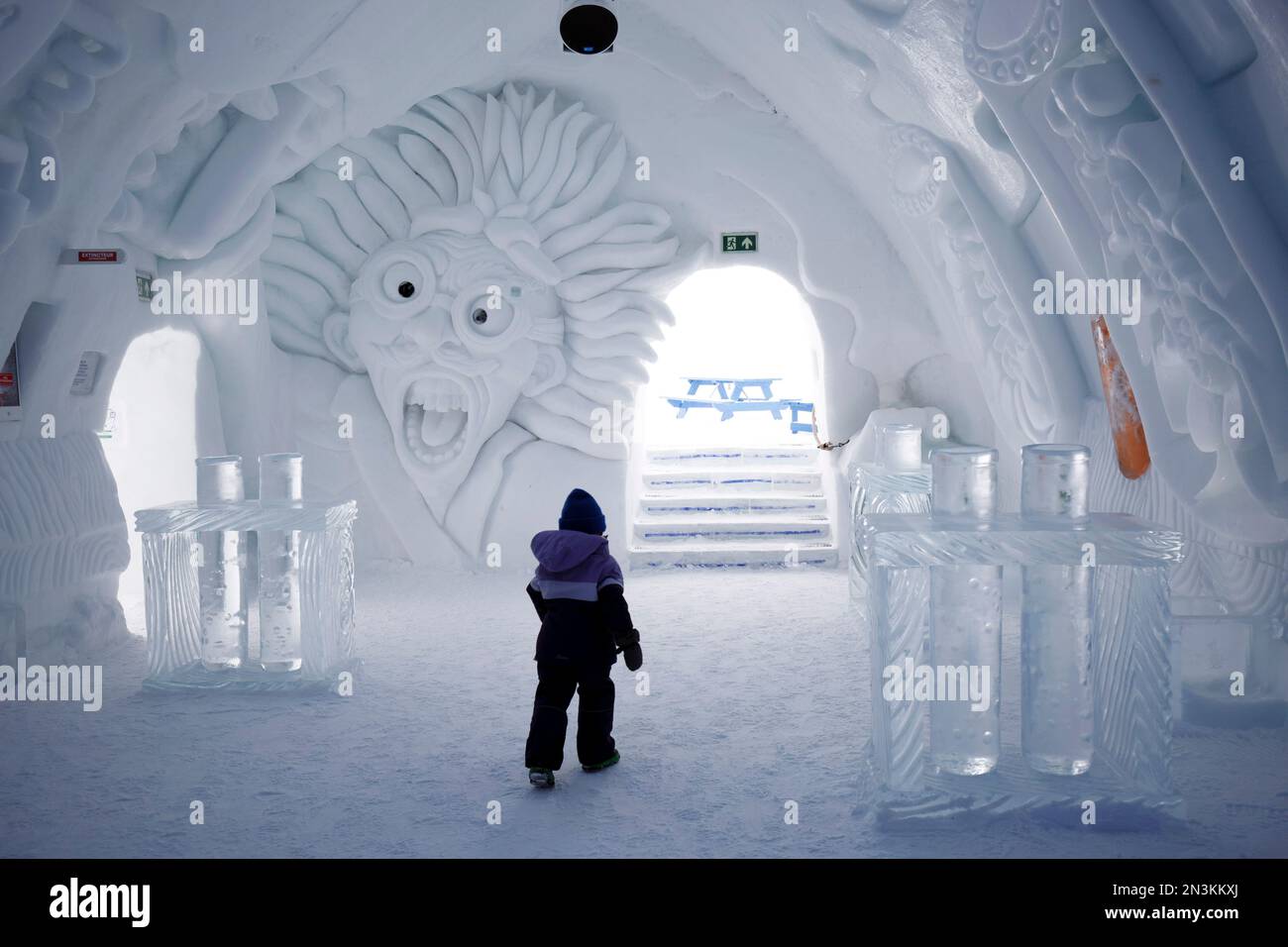 Quebec, Quebec, Canada. 5th Feb, 2023. Made with ice and snow, the Ice ...