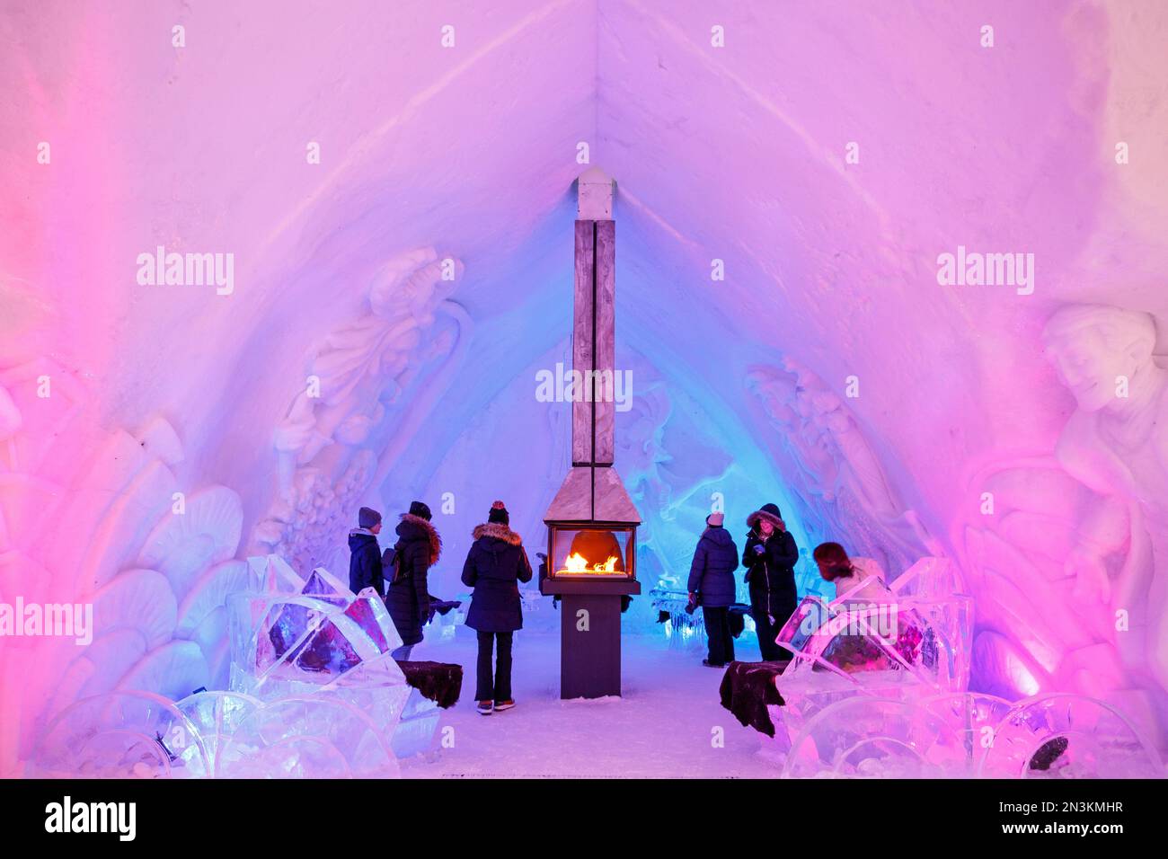 Quebec, Quebec, Canada. 5th Feb, 2023. Made with ice and snow, the Ice ...
