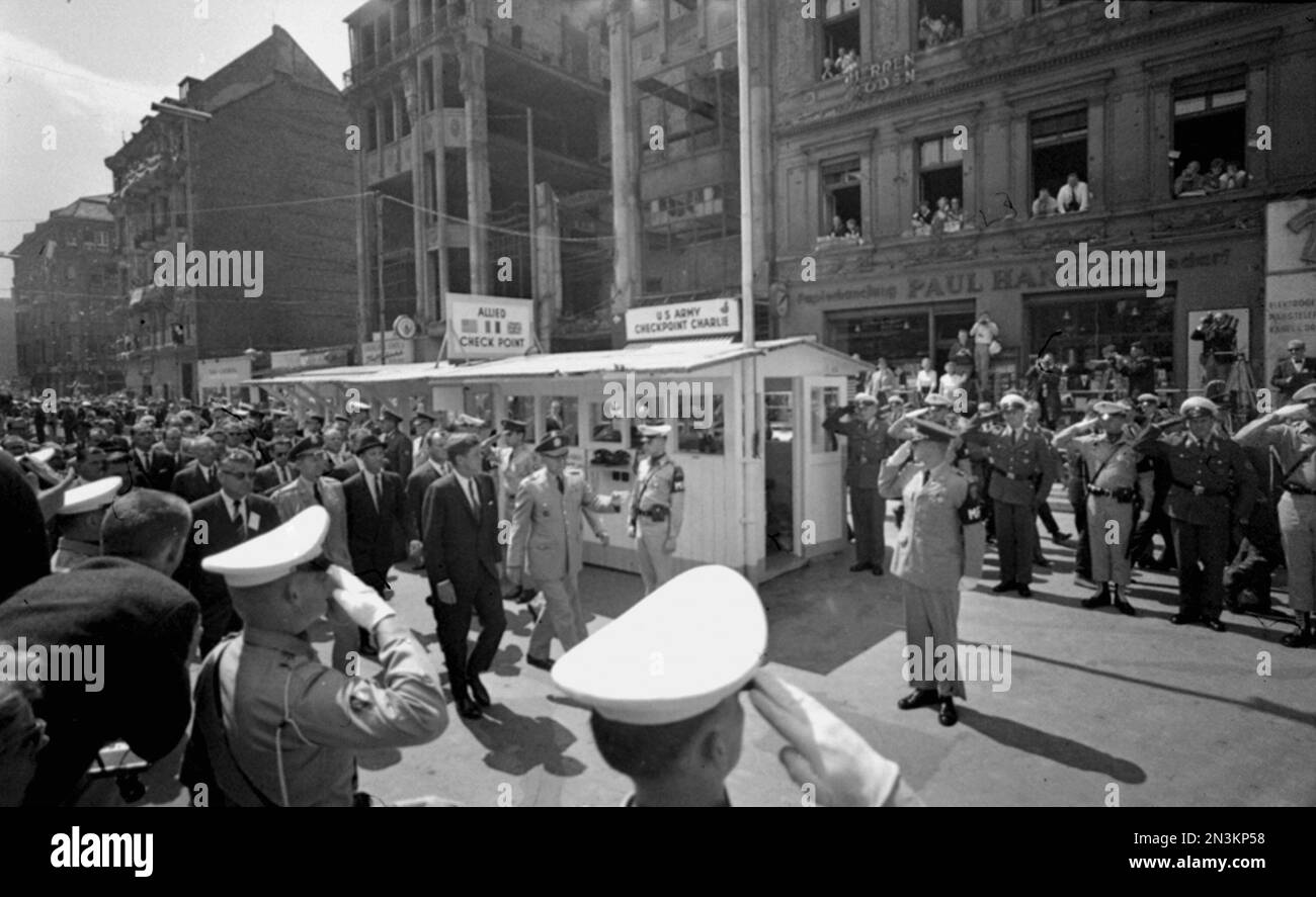 FILE - The June 26, 1963 file photo show US President John F Kennedy ...